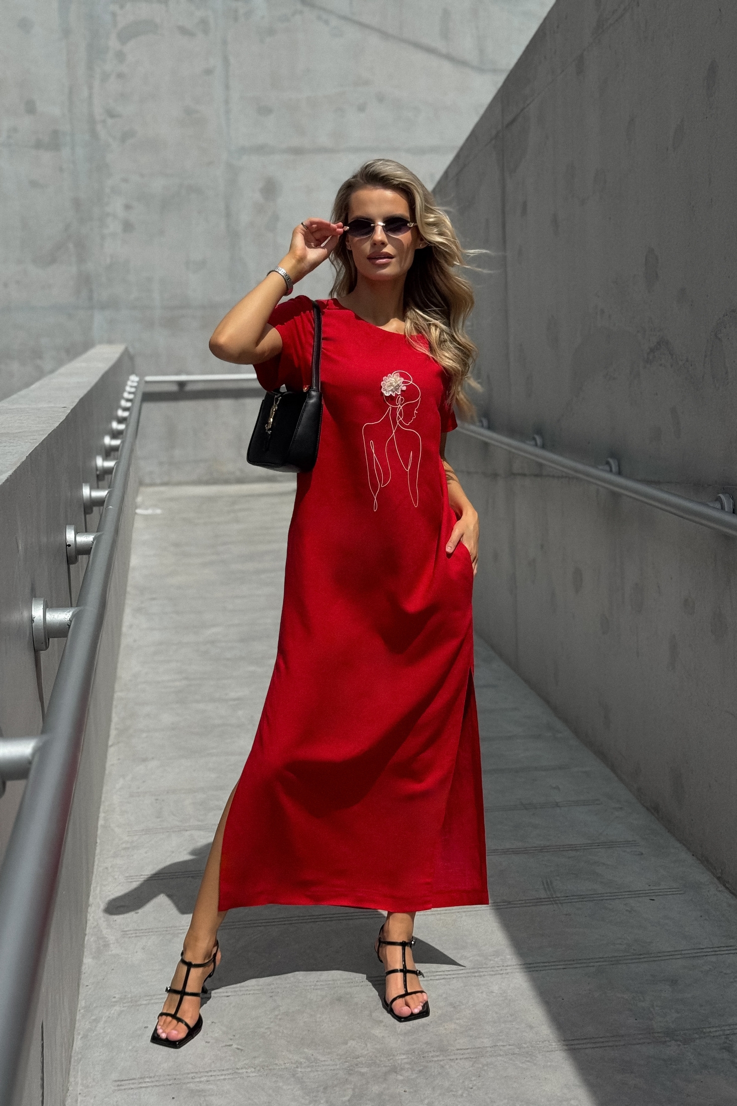 *Платье 2100 красный DilanaVIP купить в интернет магазине Велесмода